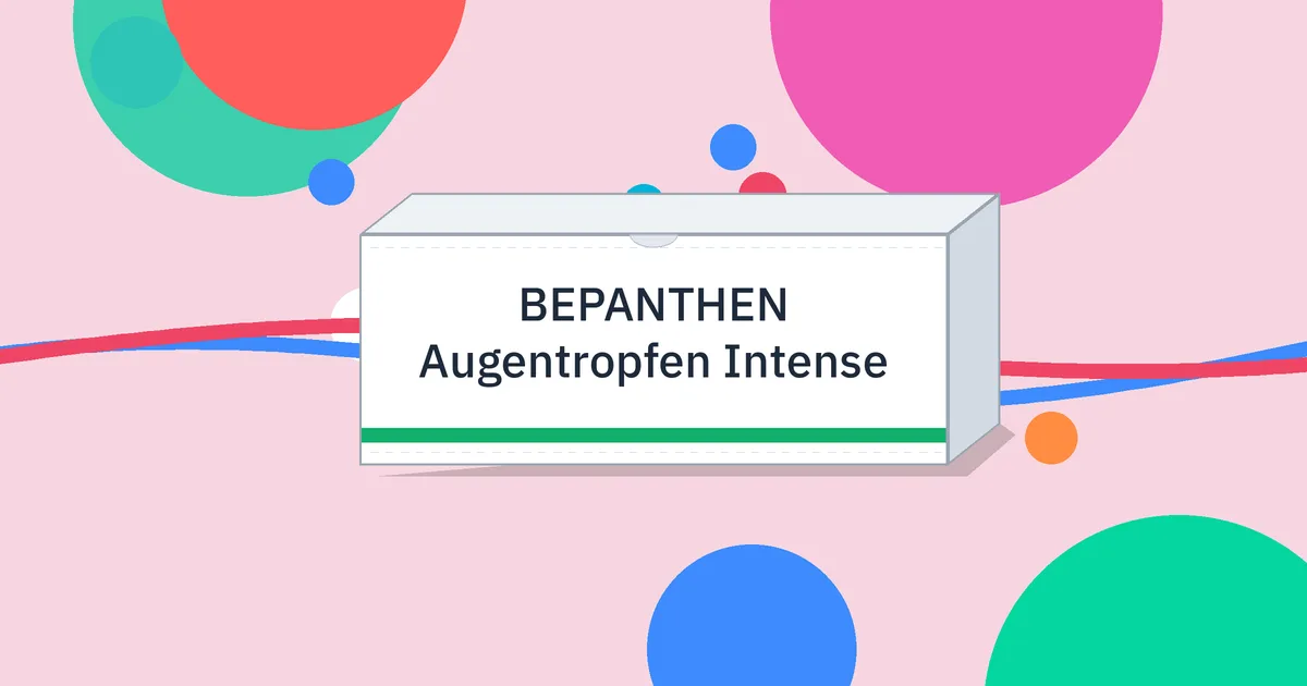 Symbolbild: Packung mit der Aufschrift BEPANTHEN Augentropfen Intense (PZN 18878996) – Verfügbarkeit und Bezug in Apotheken in Frankfurt am Main