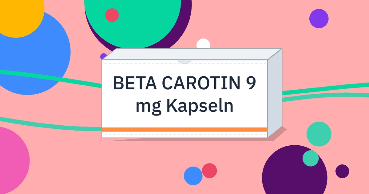 Symbolbild: Packung mit der Aufschrift BETA CAROTIN 9 mg Kapseln (PZN 06862079) – Verfügbarkeit und Bezug in Apotheken in Frankfurt am Main