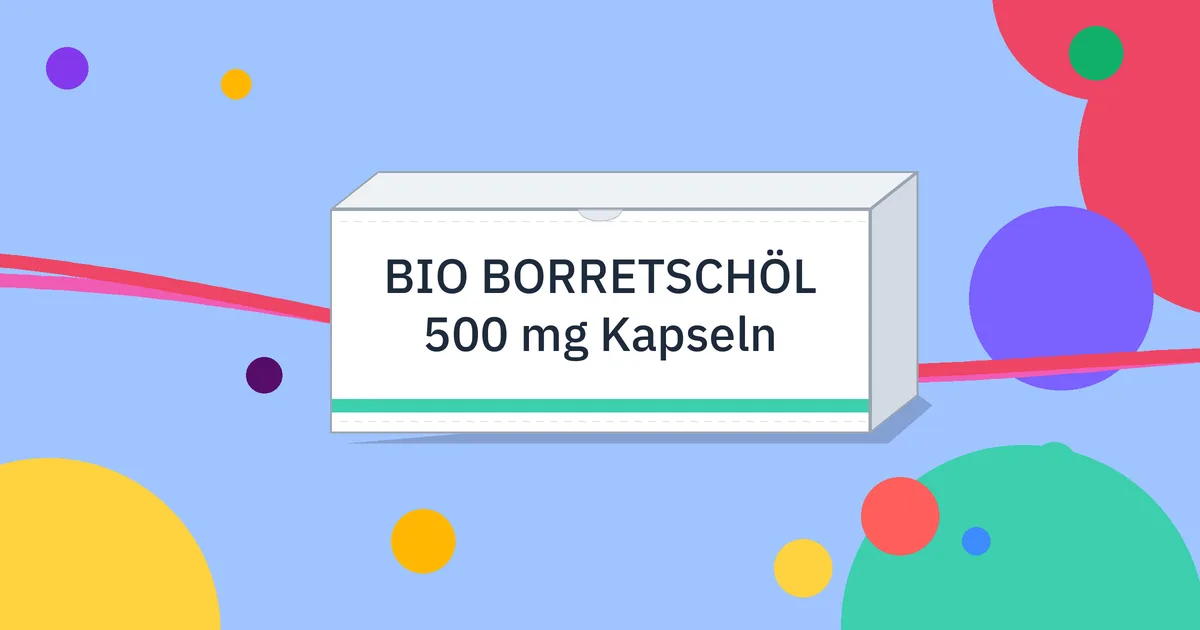 Symbolbild: Packung mit der Aufschrift BIO BORRETSCHÖL 500 mg Kapseln (PZN 17151884) – Verfügbarkeit und Bezug in Apotheken in Frankfurt am Main