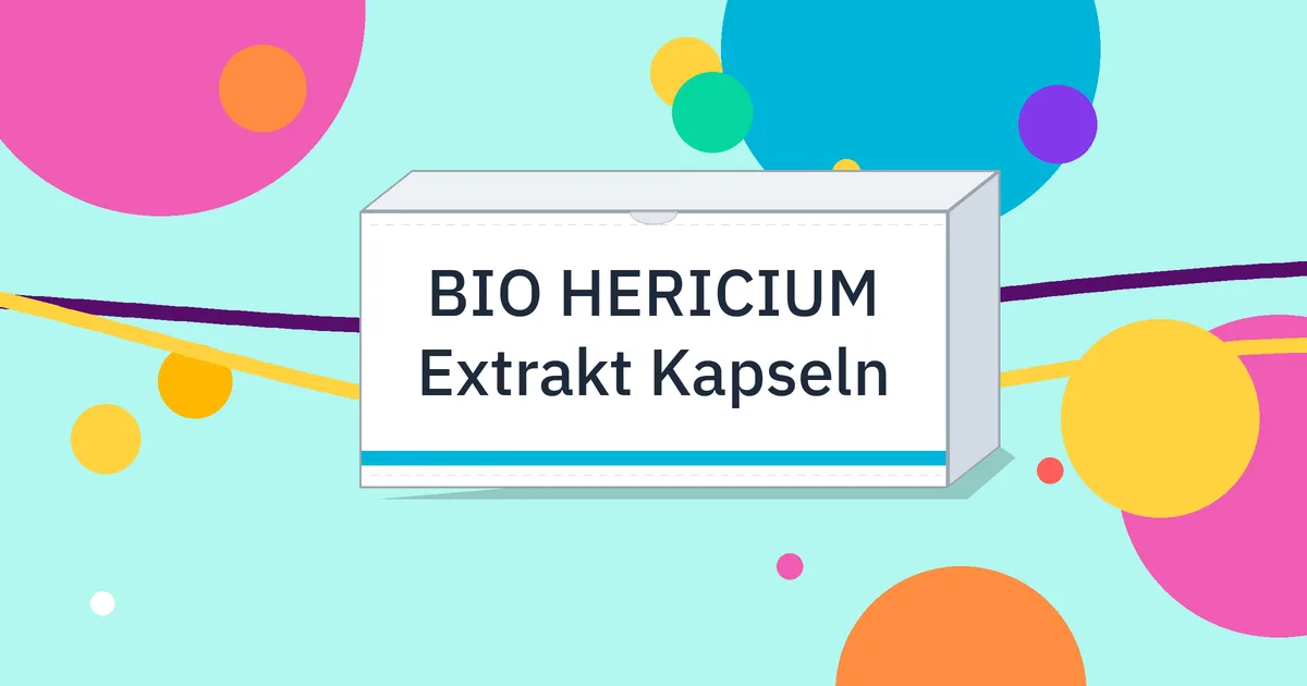 Symbolbild: Packung mit der Aufschrift BIO HERICIUM Extrakt Kapseln (PZN 10790486) – Verfügbarkeit und Bezug in Apotheken in Frankfurt am Main