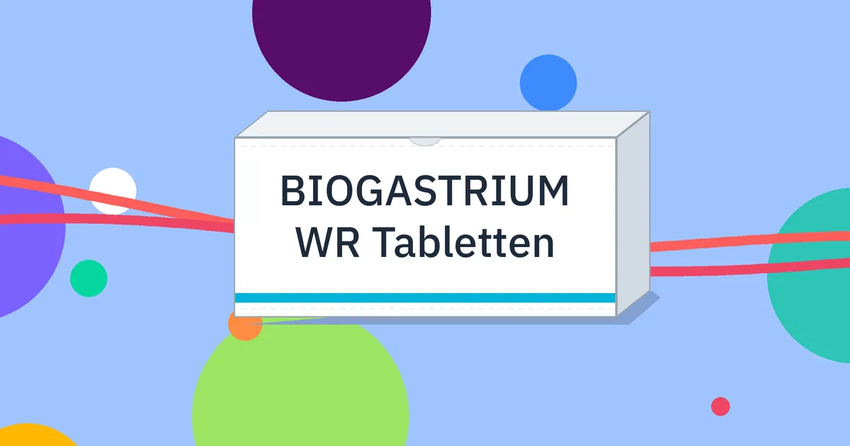 Symbolbild: Packung mit der Aufschrift BIOGASTRIUM WR Tabletten (PZN 02898778) – Verfügbarkeit und Bezug in Apotheken in Frankfurt am Main