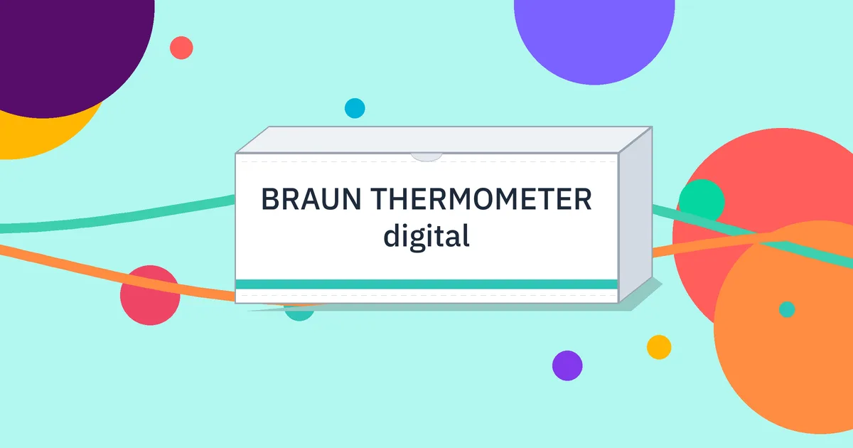 Symbolbild: Packung mit der Aufschrift BRAUN THERMOMETER digital (PZN 04608520) – Verfügbarkeit und Bezug in Apotheken in Frankfurt am Main