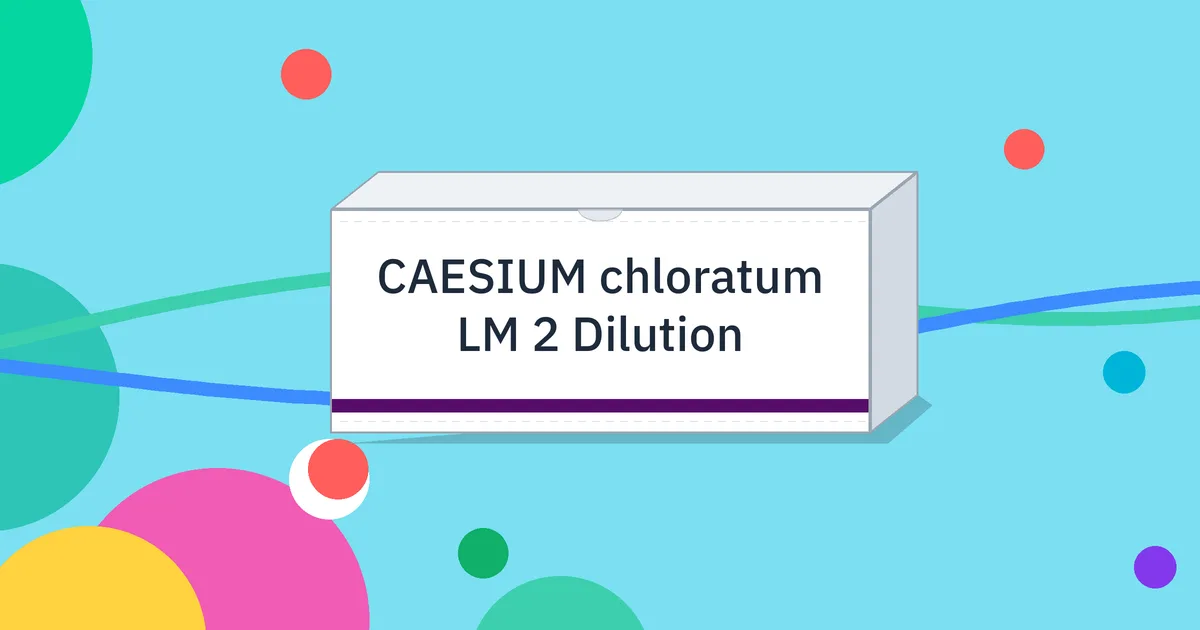 Symbolbild: Packung mit der Aufschrift CAESIUM chloratum LM 2 Dilution (PZN 12799037) – Verfügbarkeit und Bezug in Apotheken in Frankfurt am Main