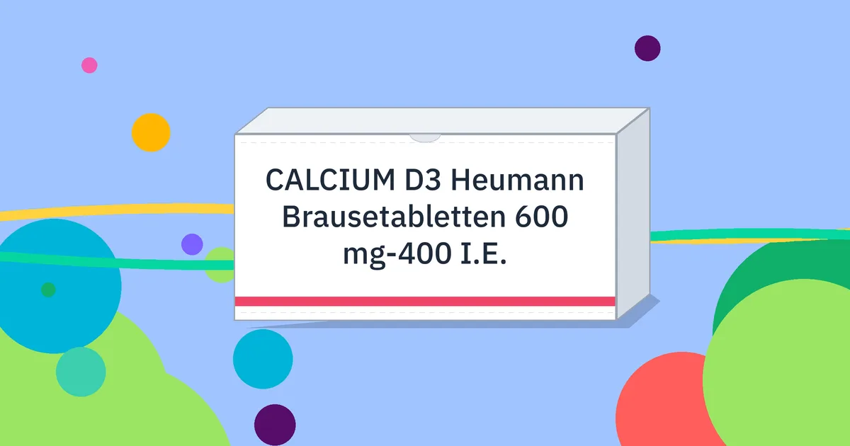Symbolbild: Packung mit der Aufschrift CALCIUM D3 Heumann Brausetabletten 600 mg-400 I.E. (PZN 03706137) – Verfügbarkeit und Bezug in Apotheken in Frankfurt am Main