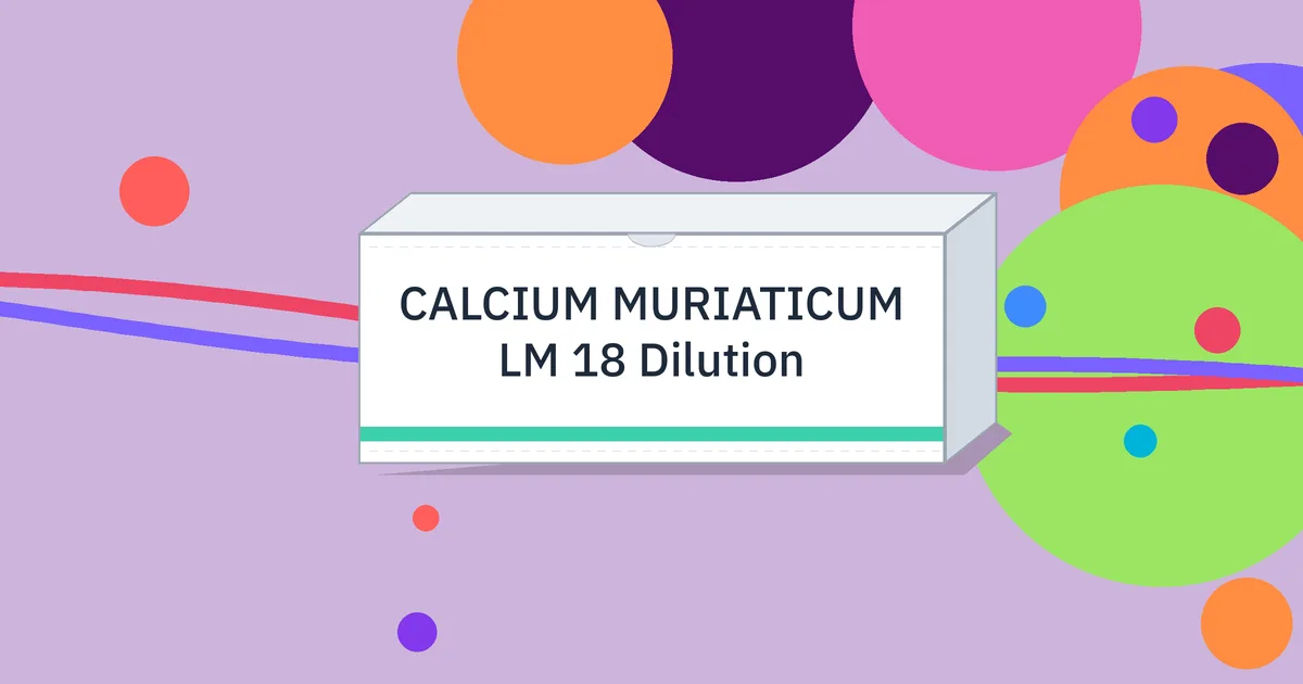 Symbolbild: Packung mit der Aufschrift CALCIUM MURIATICUM LM 18 Dilution (PZN 13409334) – Verfügbarkeit und Bezug in Apotheken in Frankfurt am Main