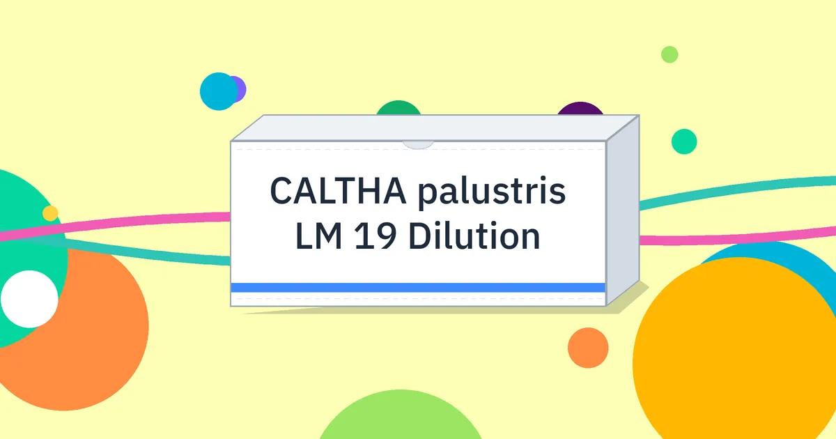 Symbolbild: Packung mit der Aufschrift CALTHA palustris LM 19 Dilution (PZN 13411667) – Verfügbarkeit und Bezug in Apotheken in Frankfurt am Main