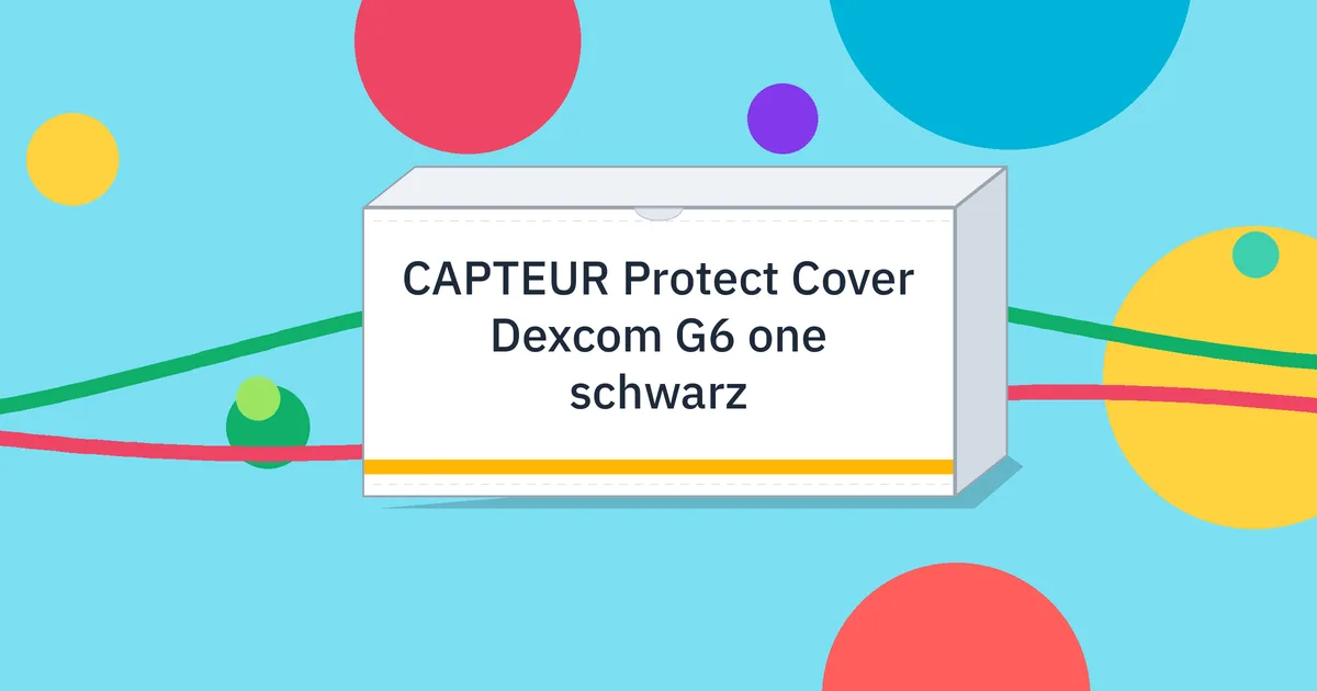 Symbolbild: Packung mit der Aufschrift CAPTEUR Protect Cover Dexcom G6 one schwarz (PZN 20203774) – Verfügbarkeit und Bezug in Apotheken in Frankfurt am Main