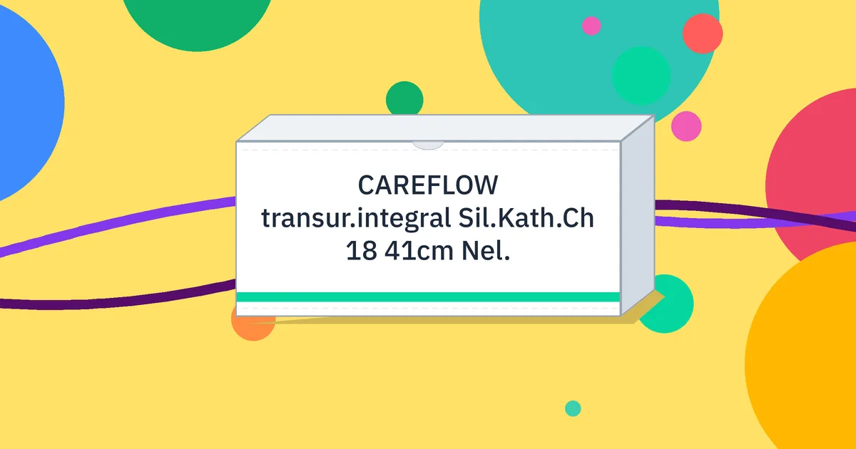 Symbolbild: Packung mit der Aufschrift CAREFLOW transur.integral Sil.Kath.Ch 18 41cm Nel. (PZN 18064472) – Verfügbarkeit und Bezug in Apotheken in Frankfurt am Main