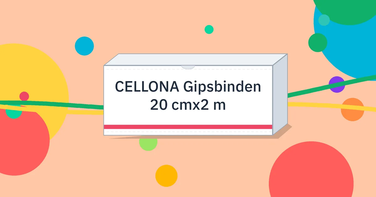Symbolbild: Packung mit der Aufschrift CELLONA Gipsbinden 20 cmx2 m (PZN 00413363) – Verfügbarkeit und Bezug in Apotheken in Frankfurt am Main