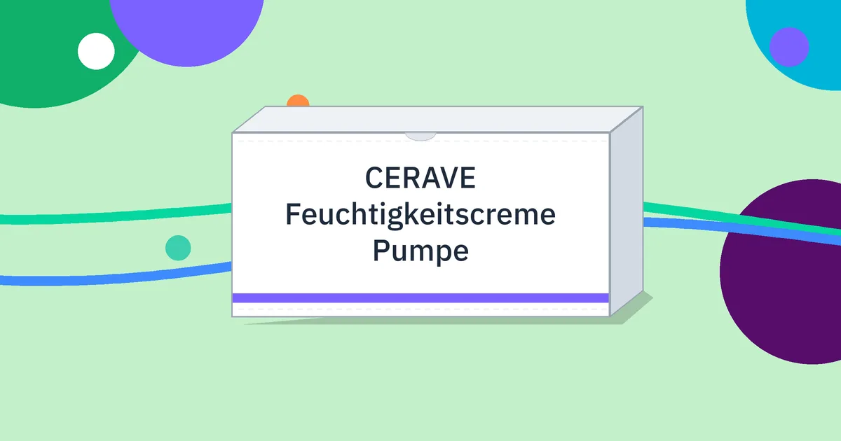 Symbolbild: Packung mit der Aufschrift CERAVE Feuchtigkeitscreme Pumpe (PZN 17572901) – Verfügbarkeit und Bezug in Apotheken in Frankfurt am Main