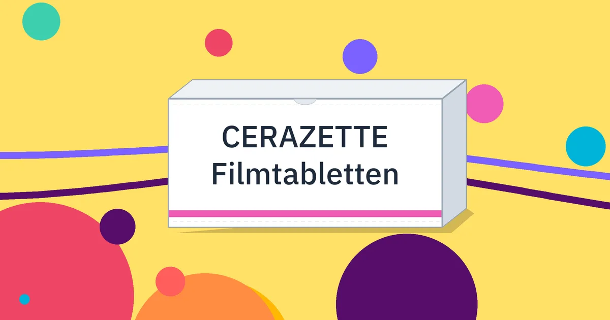 Symbolbild: Packung mit der Aufschrift CERAZETTE Filmtabletten (PZN 02647869) – Verfügbarkeit und Bezug in Apotheken in Frankfurt am Main