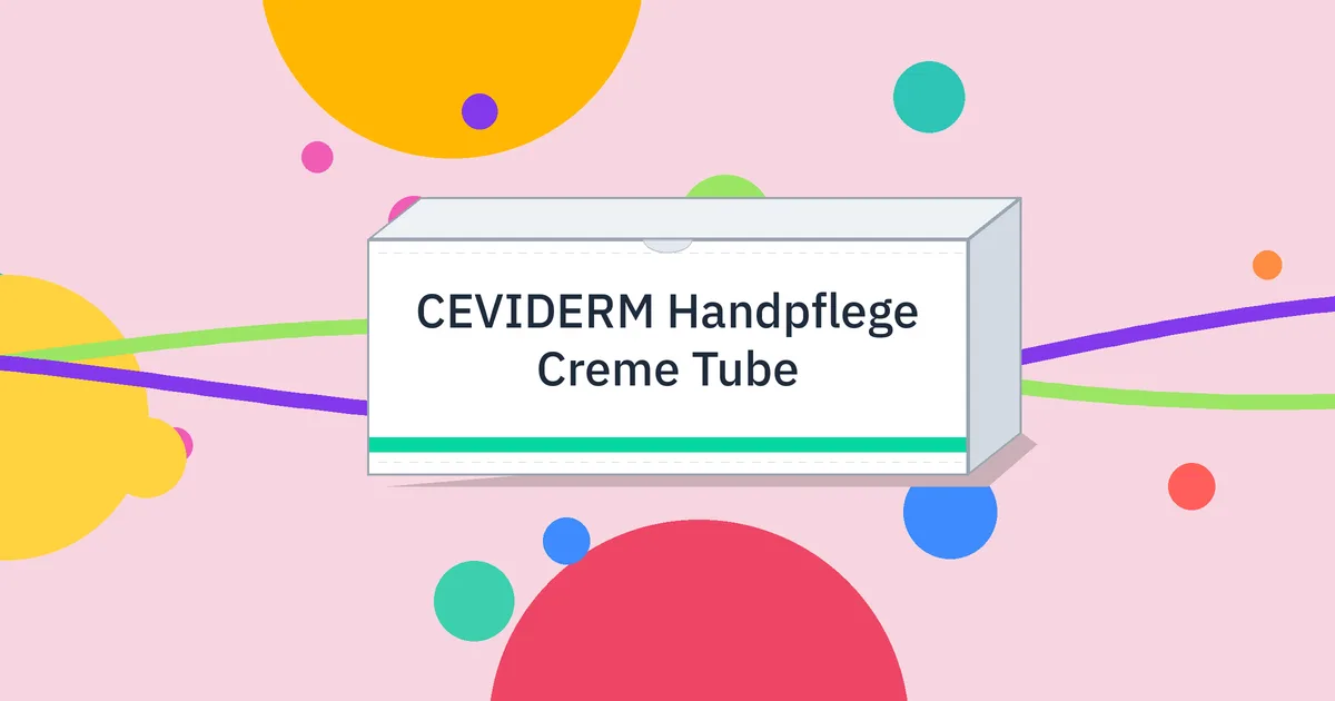 Symbolbild: Packung mit der Aufschrift CEVIDERM Handpflege Creme Tube (PZN 16752914) – Verfügbarkeit und Bezug in Apotheken in Frankfurt am Main