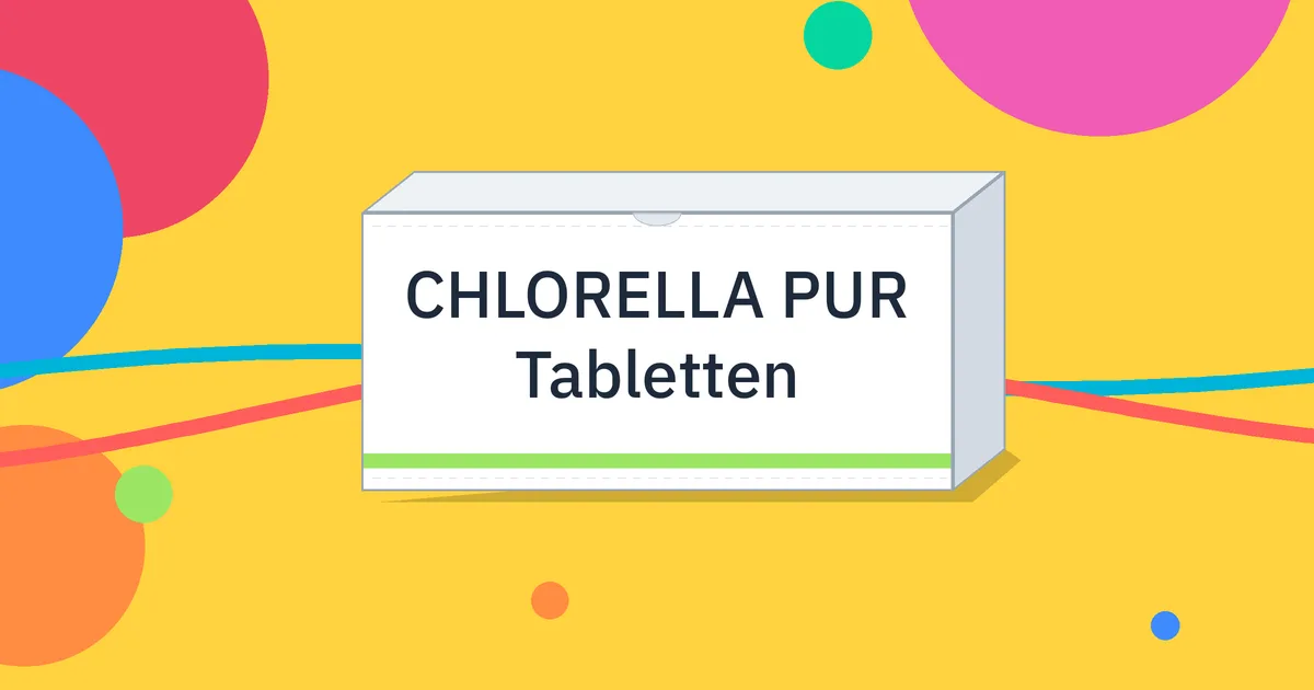 Symbolbild: Packung mit der Aufschrift CHLORELLA PUR Tabletten (PZN 11081390) – Verfügbarkeit und Bezug in Apotheken in Frankfurt am Main
