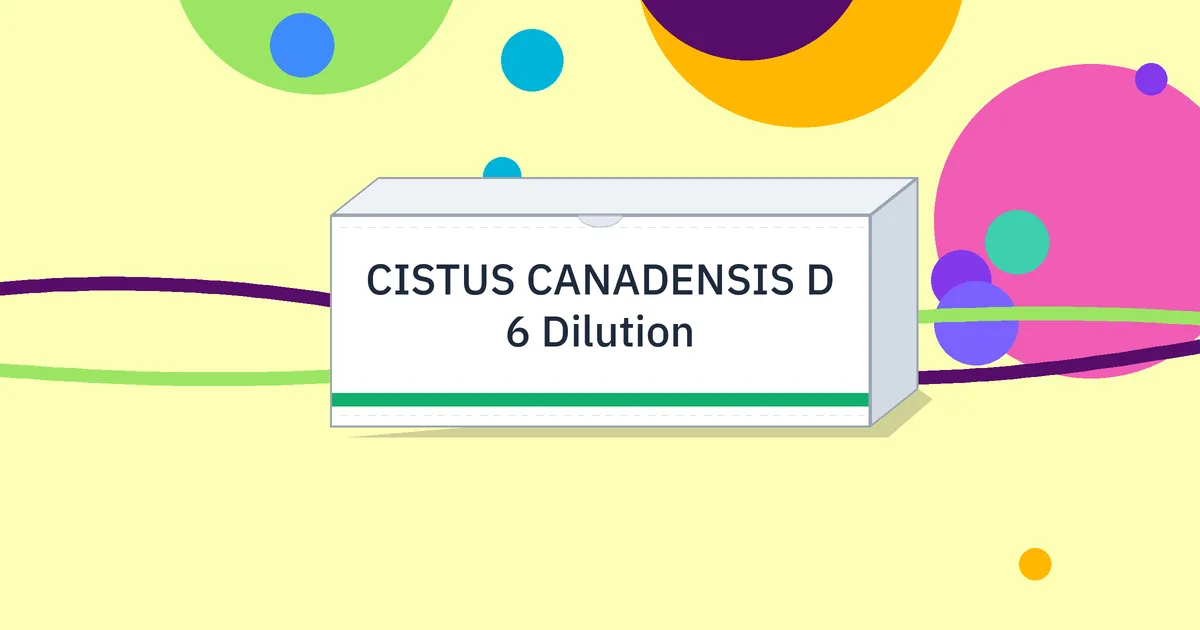 Symbolbild: Packung mit der Aufschrift CISTUS CANADENSIS D 6 Dilution (PZN 02611222) – Verfügbarkeit und Bezug in Apotheken in Frankfurt am Main
