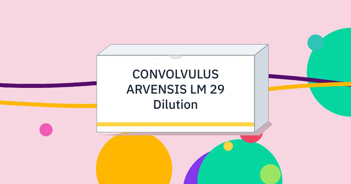 Symbolbild: Packung mit der Aufschrift CONVOLVULUS ARVENSIS LM 29 Dilution (PZN 13450354) – Verfügbarkeit und Bezug in Apotheken in Frankfurt am Main