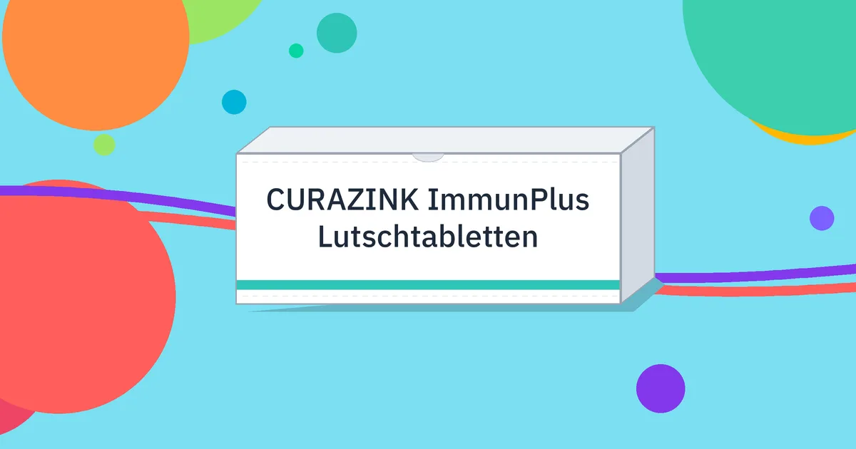 Symbolbild: Packung mit der Aufschrift CURAZINK ImmunPlus Lutschtabletten (PZN 15626047) – Verfügbarkeit und Bezug in Apotheken in Frankfurt am Main