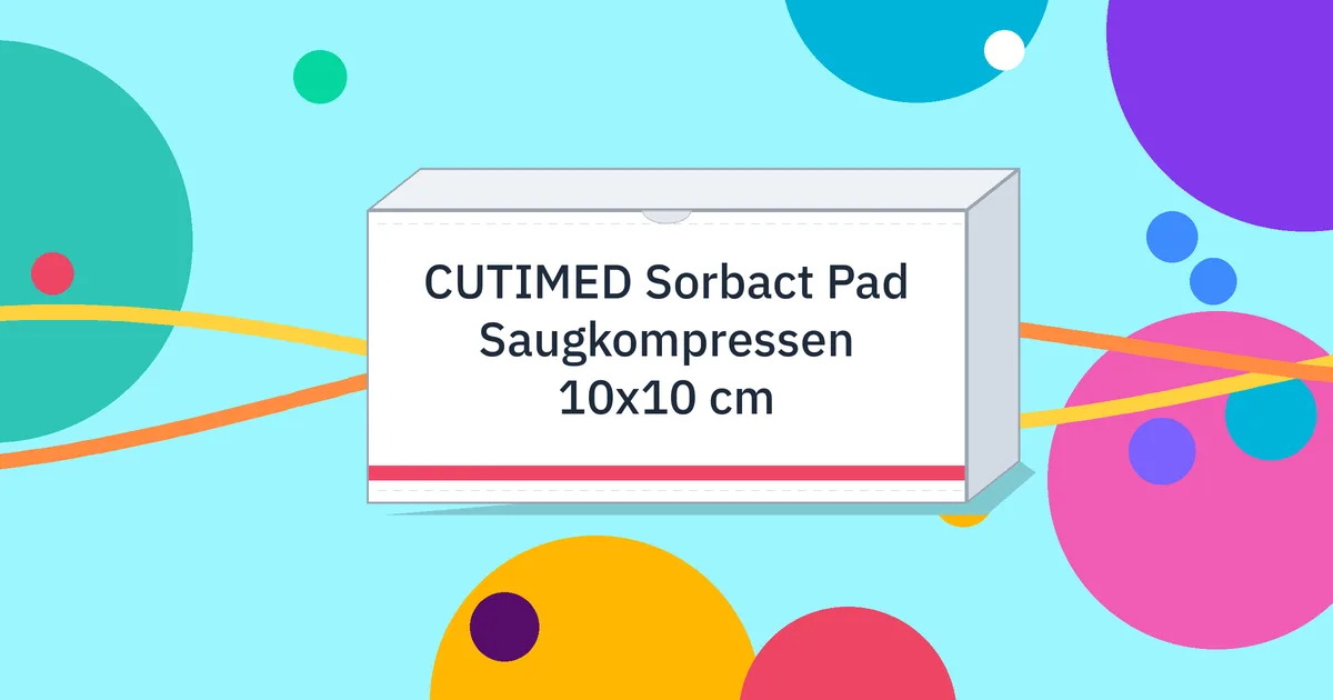 Symbolbild: Packung mit der Aufschrift CUTIMED Sorbact Pad Saugkompressen 10x10 cm (PZN 20848324) – Verfügbarkeit und Bezug in Apotheken in Frankfurt am Main