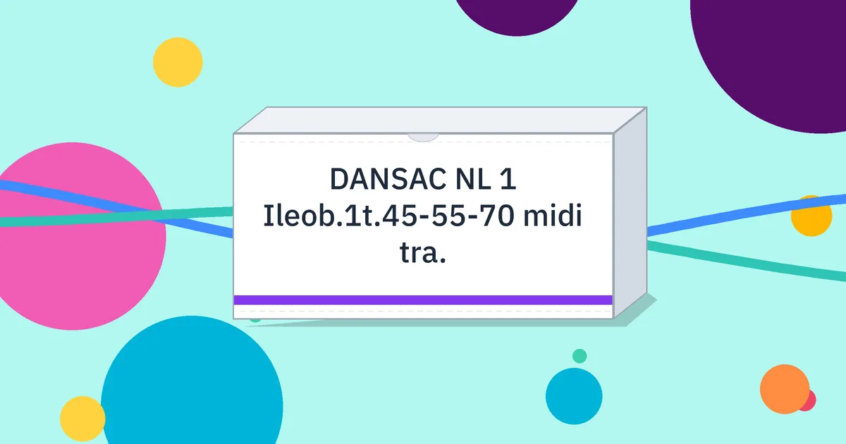 Symbolbild: Packung mit der Aufschrift DANSAC NL 1 Ileob.1t.45-55-70 midi tra. (PZN 08843583) – Verfügbarkeit und Bezug in Apotheken in Frankfurt am Main