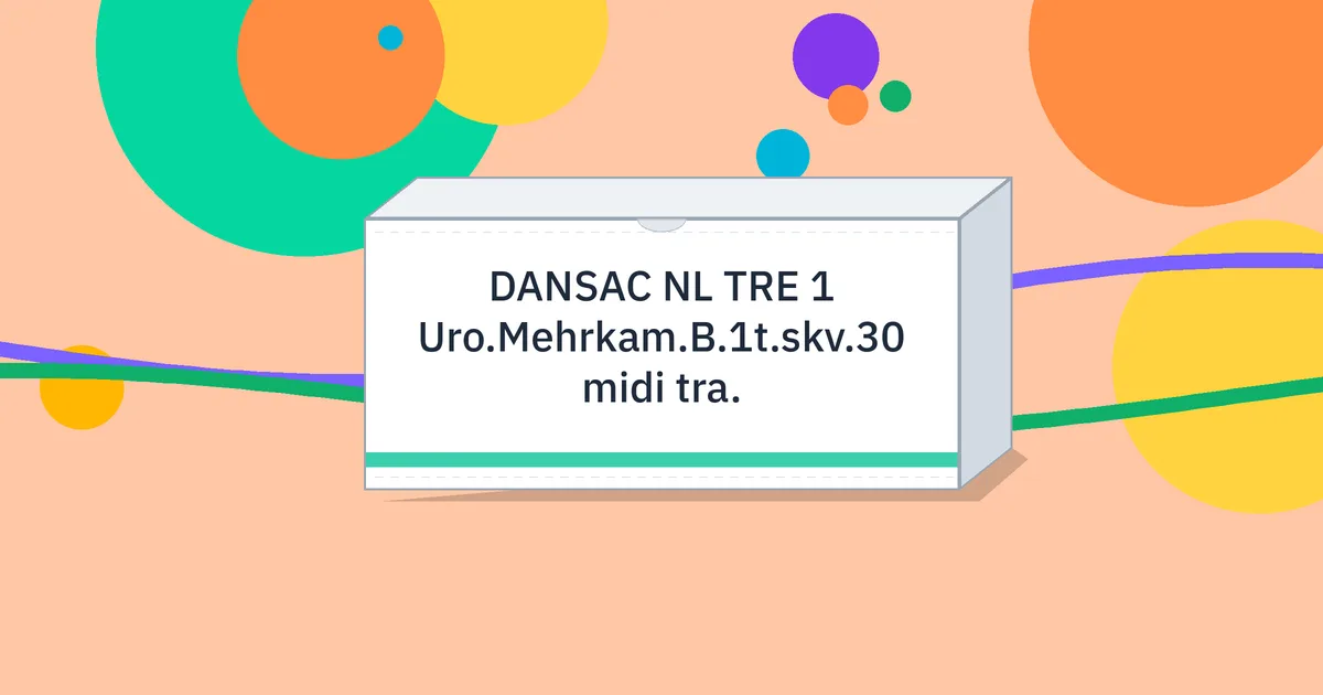 Symbolbild: Packung mit der Aufschrift DANSAC NL TRE 1 Uro.Mehrkam.B.1t.skv.30 midi tra. (PZN 18179324) – Verfügbarkeit und Bezug in Apotheken in Frankfurt am Main
