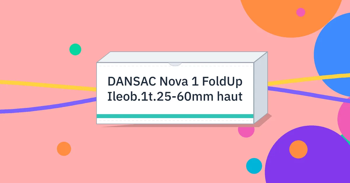 Symbolbild: Packung mit der Aufschrift DANSAC Nova 1 FoldUp Ileob.1t.25-60mm haut (PZN 04144210) – Verfügbarkeit und Bezug in Apotheken in Frankfurt am Main