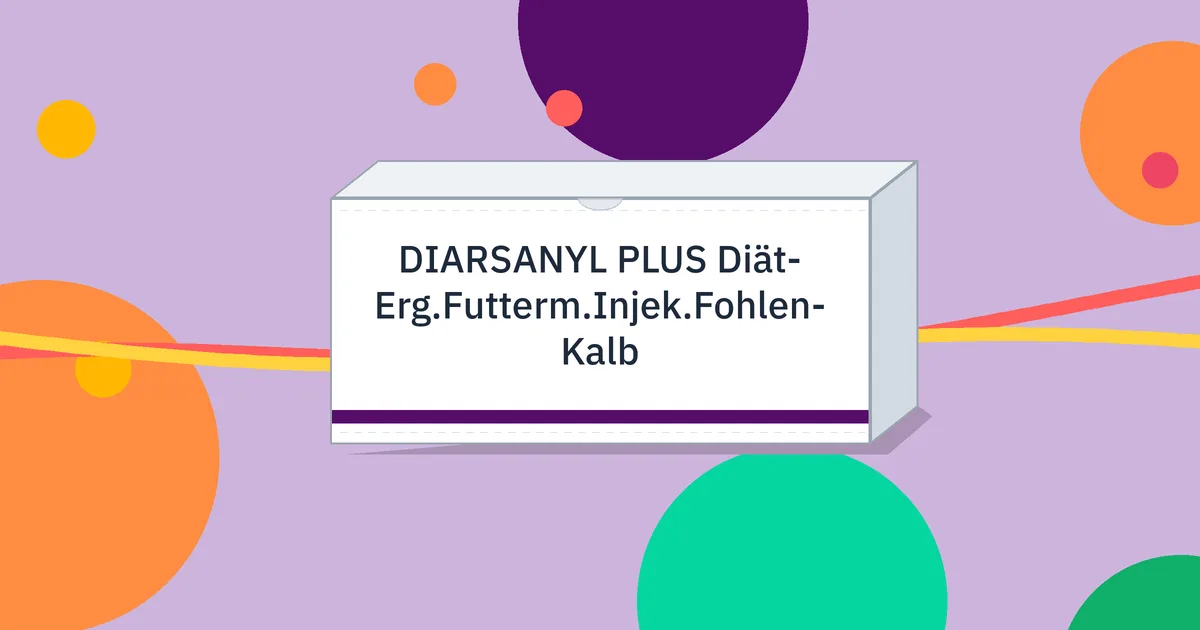 Symbolbild: Packung mit der Aufschrift DIARSANYL PLUS Diät-Erg.Futterm.Injek.Fohlen-Kalb (PZN 17826193) – Verfügbarkeit und Bezug in Apotheken in Frankfurt am Main
