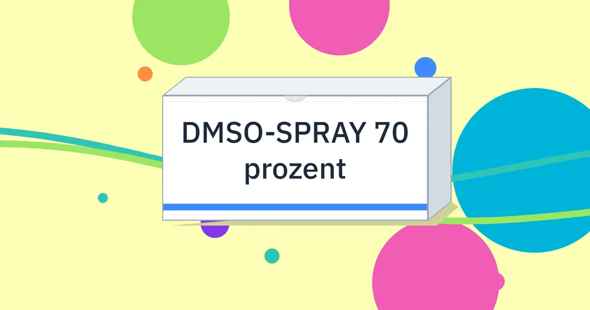 Symbolbild: Packung mit der Aufschrift DMSO-SPRAY 70 prozent (PZN 17205114) – Verfügbarkeit und Bezug in Apotheken in Frankfurt am Main