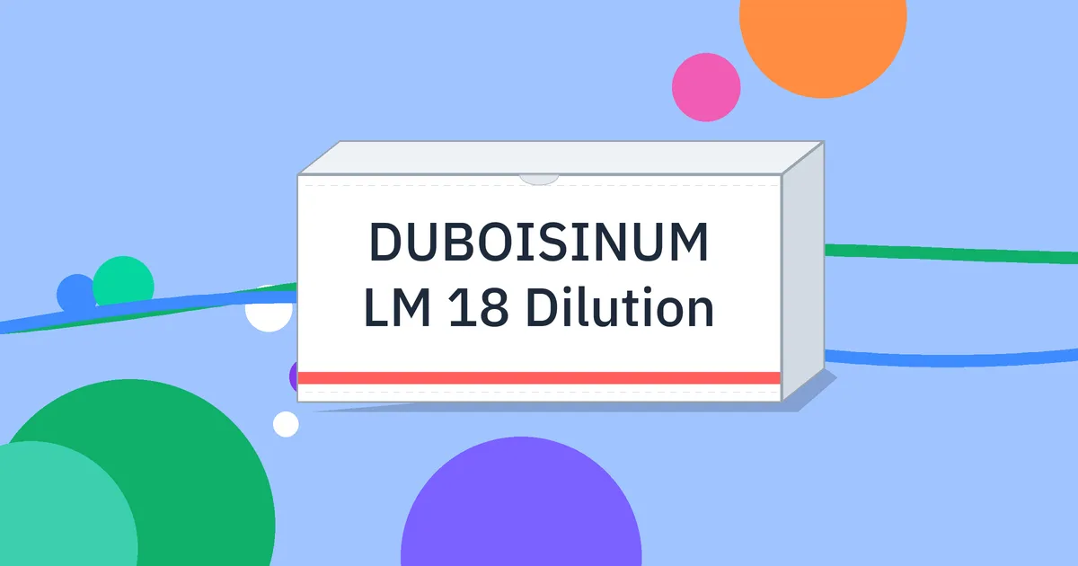 Symbolbild: Packung mit der Aufschrift DUBOISINUM LM 18 Dilution (PZN 13467544) – Verfügbarkeit und Bezug in Apotheken in Frankfurt am Main