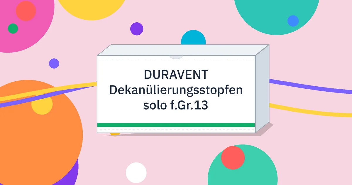 Symbolbild: Packung mit der Aufschrift DURAVENT Dekanülierungsstopfen solo f.Gr.13 (PZN 02066204) – Verfügbarkeit und Bezug in Apotheken in Frankfurt am Main