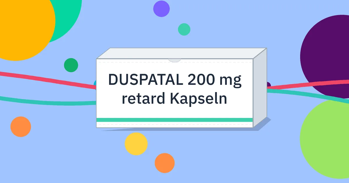 Symbolbild: Packung mit der Aufschrift DUSPATAL 200 mg retard Kapseln (PZN 02454685) – Verfügbarkeit und Bezug in Apotheken in Frankfurt am Main