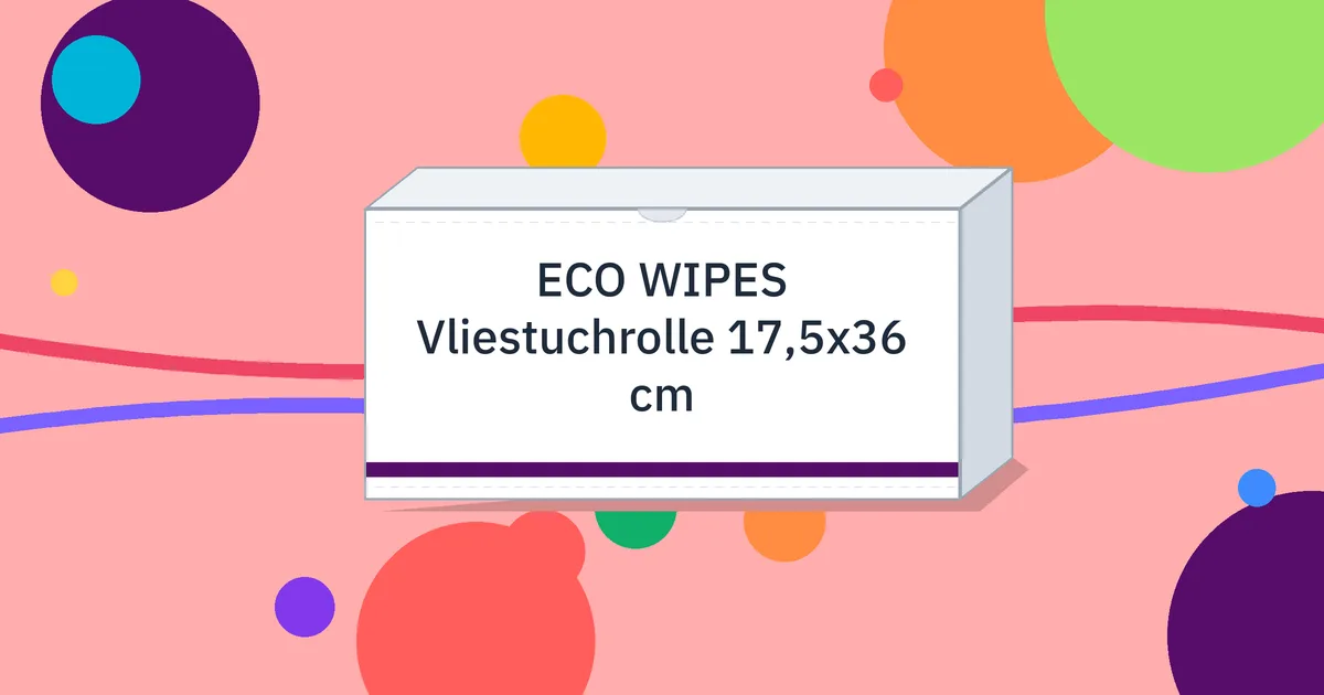 Symbolbild: Packung mit der Aufschrift ECO WIPES Vliestuchrolle 17,5x36 cm (PZN 14374856) – Verfügbarkeit und Bezug in Apotheken in Frankfurt am Main