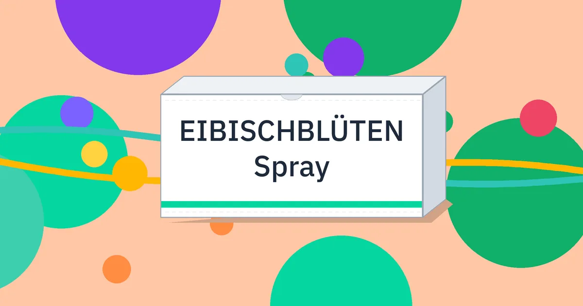 Symbolbild: Packung mit der Aufschrift EIBISCHBLÜTEN Spray (PZN 11712407) – Verfügbarkeit und Bezug in Apotheken in Frankfurt am Main