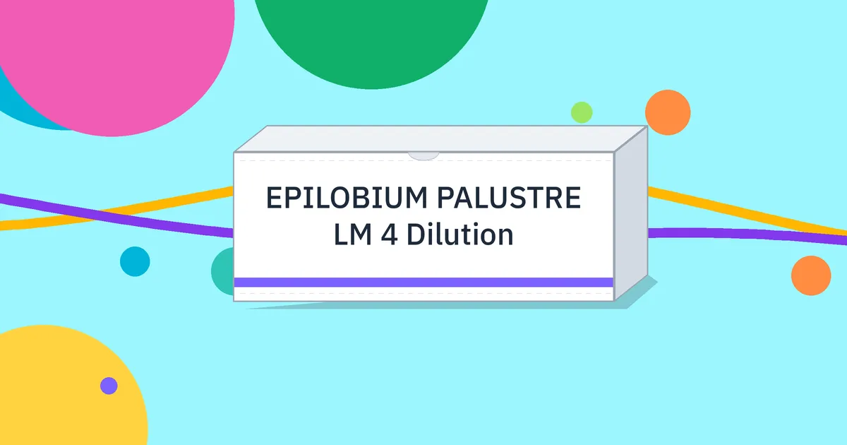 Symbolbild: Packung mit der Aufschrift EPILOBIUM PALUSTRE LM 4 Dilution (PZN 13471994) – Verfügbarkeit und Bezug in Apotheken in Frankfurt am Main