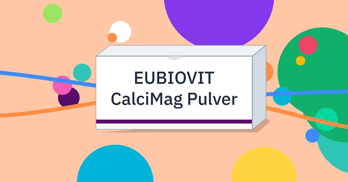Symbolbild: Packung mit der Aufschrift EUBIOVIT CalciMag Pulver (PZN 15203051) – Verfügbarkeit und Bezug in Apotheken in Frankfurt am Main