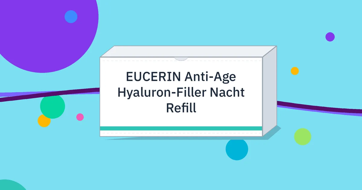 Symbolbild: Packung mit der Aufschrift EUCERIN Anti-Age Hyaluron-Filler Nacht Refill (PZN 18173296) – Verfügbarkeit und Bezug in Apotheken in Frankfurt am Main