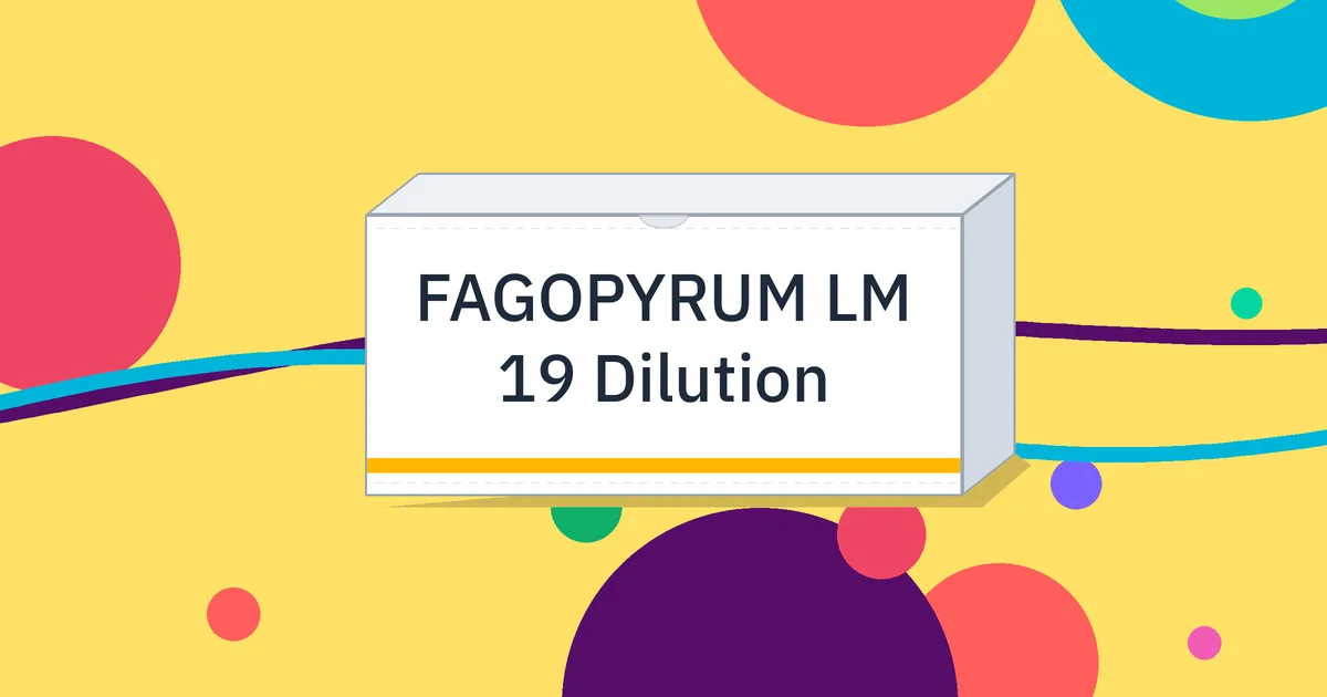 Symbolbild: Packung mit der Aufschrift FAGOPYRUM LM 19 Dilution (PZN 13486582) – Verfügbarkeit und Bezug in Apotheken in Frankfurt am Main