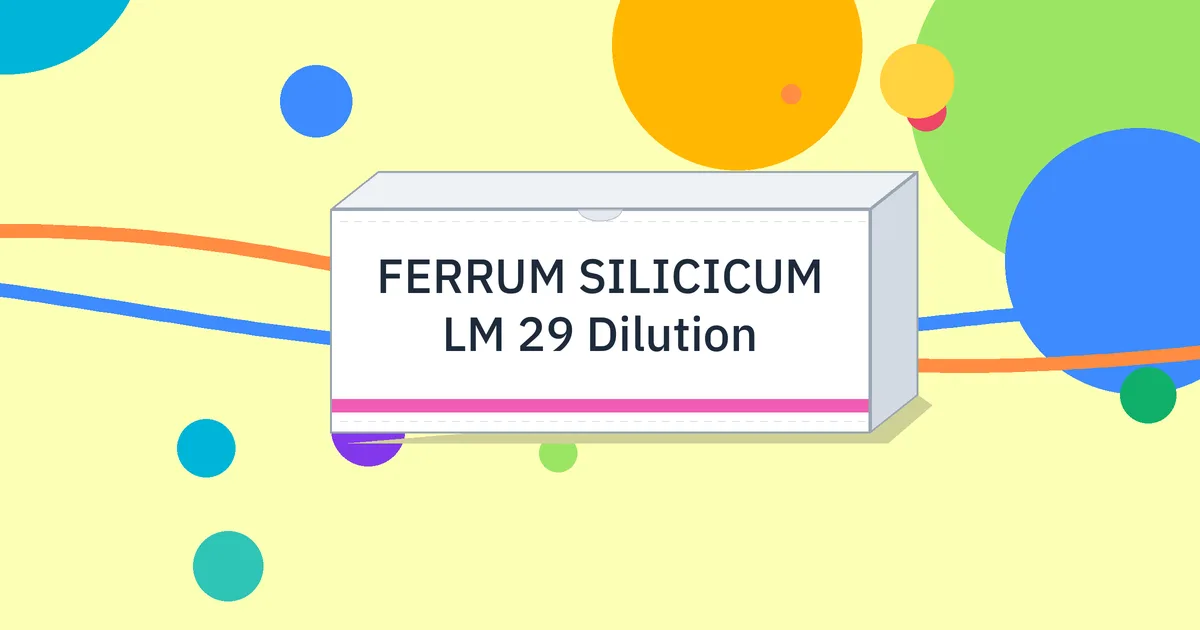 Symbolbild: Packung mit der Aufschrift FERRUM SILICICUM LM 29 Dilution (PZN 12853245) – Verfügbarkeit und Bezug in Apotheken in Frankfurt am Main