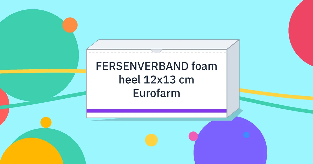 Symbolbild: Packung mit der Aufschrift FERSENVERBAND foam heel 12x13 cm Eurofarm (PZN 20717562) – Verfügbarkeit und Bezug in Apotheken in Frankfurt am Main