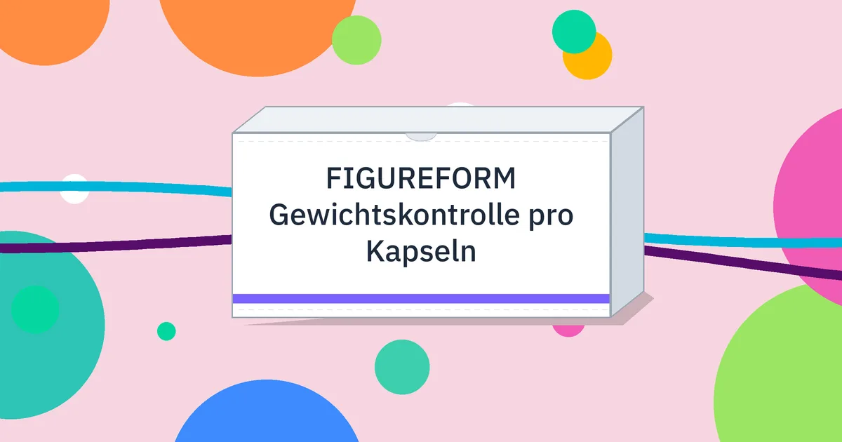 Symbolbild: Packung mit der Aufschrift FIGUREFORM Gewichtskontrolle pro Kapseln (PZN 04917824) – Verfügbarkeit und Bezug in Apotheken in Frankfurt am Main