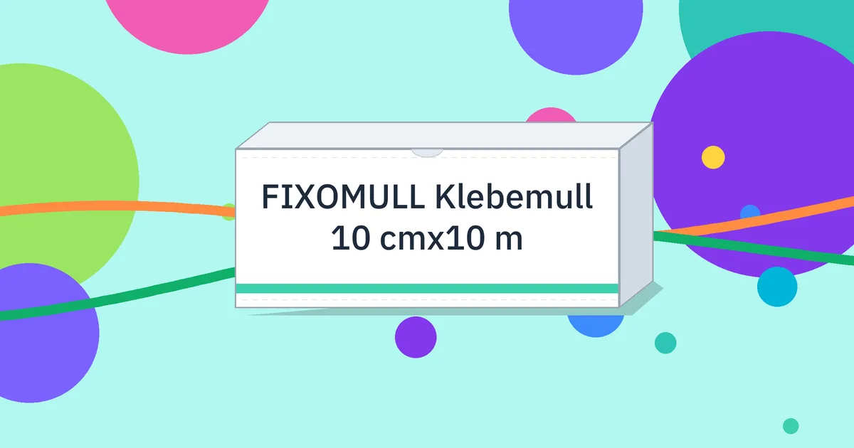 Symbolbild: Packung mit der Aufschrift FIXOMULL Klebemull 10 cmx10 m (PZN 12526730) – Verfügbarkeit und Bezug in Apotheken in Frankfurt am Main