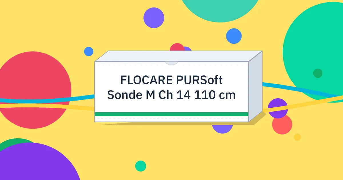 Symbolbild: Packung mit der Aufschrift FLOCARE PURSoft Sonde M Ch 14 110 cm (PZN 11289541) – Verfügbarkeit und Bezug in Apotheken in Frankfurt am Main