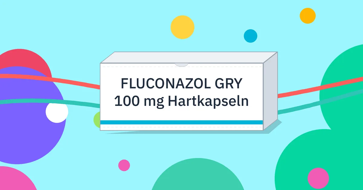 Symbolbild: Packung mit der Aufschrift FLUCONAZOL GRY 100 mg Hartkapseln (PZN 02810619) – Verfügbarkeit und Bezug in Apotheken in Frankfurt am Main