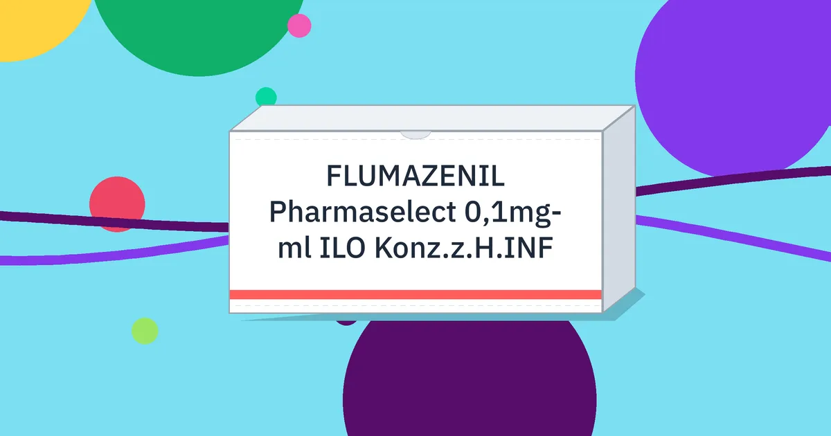 Symbolbild: Packung mit der Aufschrift FLUMAZENIL Pharmaselect 0,1mg-ml ILO Konz.z.H.INF (PZN 07753085) – Verfügbarkeit und Bezug in Apotheken in Frankfurt am Main