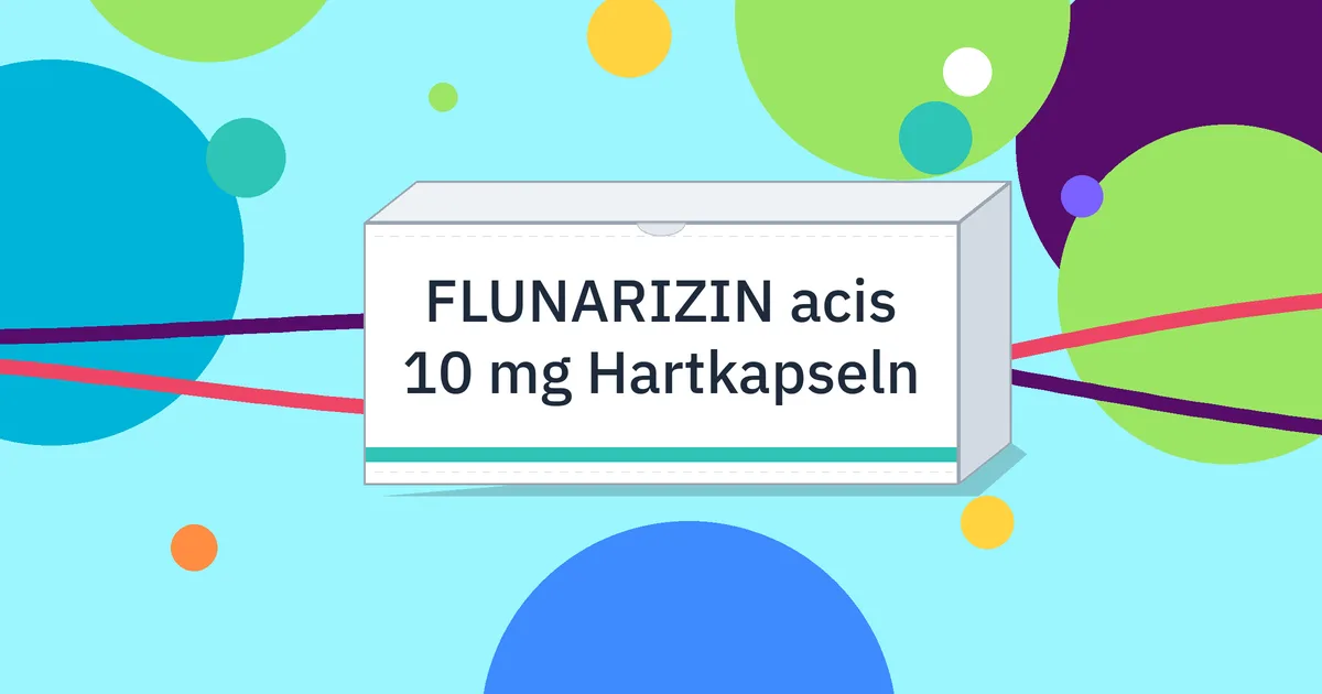 Symbolbild: Packung mit der Aufschrift FLUNARIZIN acis 10 mg Hartkapseln (PZN 08535858) – Verfügbarkeit und Bezug in Apotheken in Frankfurt am Main