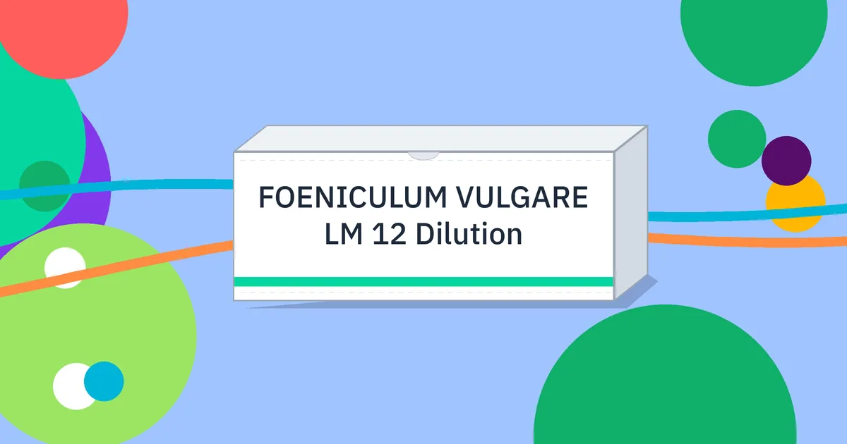 Symbolbild: Packung mit der Aufschrift FOENICULUM VULGARE LM 12 Dilution (PZN 13489729) – Verfügbarkeit und Bezug in Apotheken in Frankfurt am Main