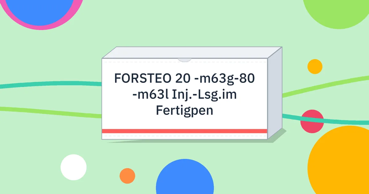 Symbolbild: Packung mit der Aufschrift FORSTEO 20 -m63g-80 -m63l Inj.-Lsg.im Fertigpen (PZN 16227510) – Verfügbarkeit und Bezug in Apotheken in Frankfurt am Main