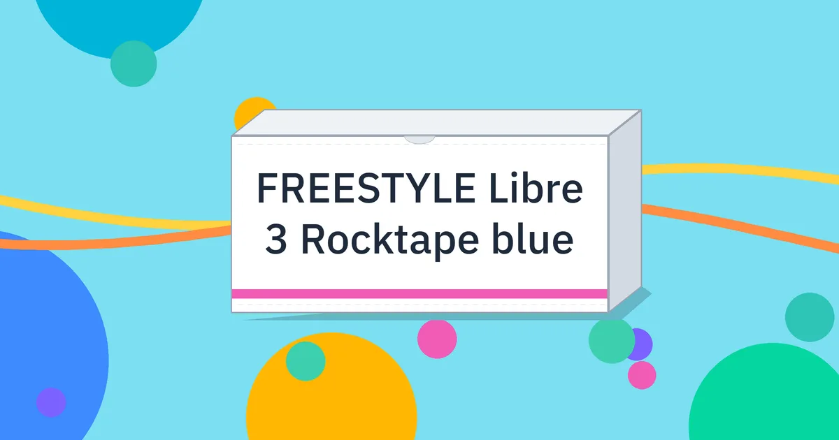 Symbolbild: Packung mit der Aufschrift FREESTYLE Libre 3 Rocktape blue (PZN 18019804) – Verfügbarkeit und Bezug in Apotheken in Frankfurt am Main