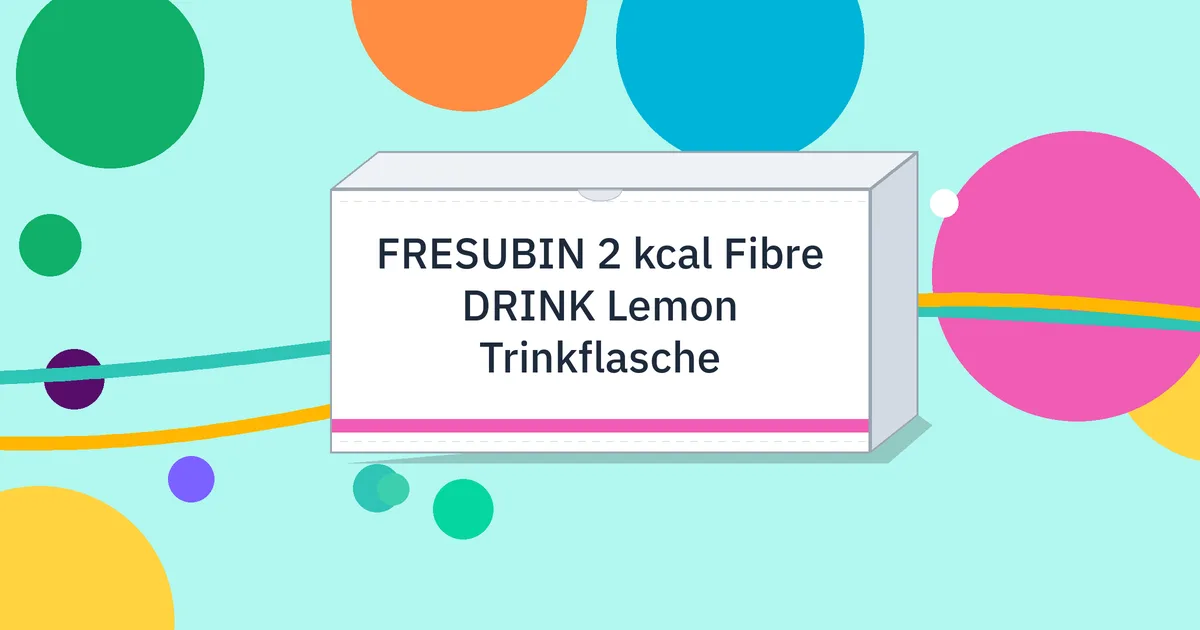 Symbolbild: Packung mit der Aufschrift FRESUBIN 2 kcal Fibre DRINK Lemon Trinkflasche (PZN 20207507) – Verfügbarkeit und Bezug in Apotheken in Frankfurt am Main