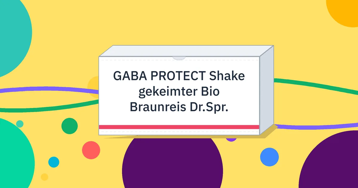 Symbolbild: Packung mit der Aufschrift GABA PROTECT Shake gekeimter Bio Braunreis Dr.Spr. (PZN 15633314) – Verfügbarkeit und Bezug in Apotheken in Frankfurt am Main