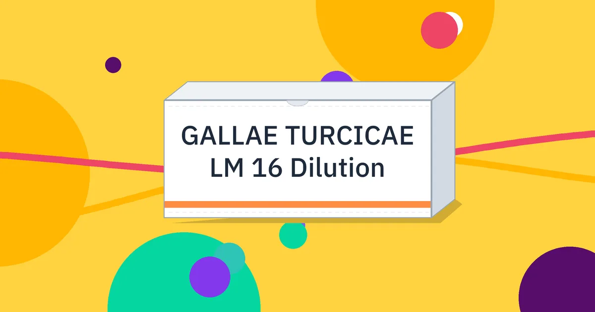 Symbolbild: Packung mit der Aufschrift GALLAE TURCICAE LM 16 Dilution (PZN 13498088) – Verfügbarkeit und Bezug in Apotheken in Frankfurt am Main