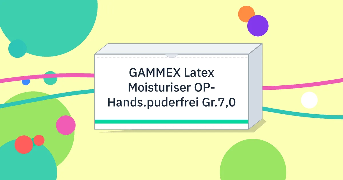 Symbolbild: Packung mit der Aufschrift GAMMEX Latex Moisturiser OP-Hands.puderfrei Gr.7,0 (PZN 11298310) – Verfügbarkeit und Bezug in Apotheken in Frankfurt am Main
